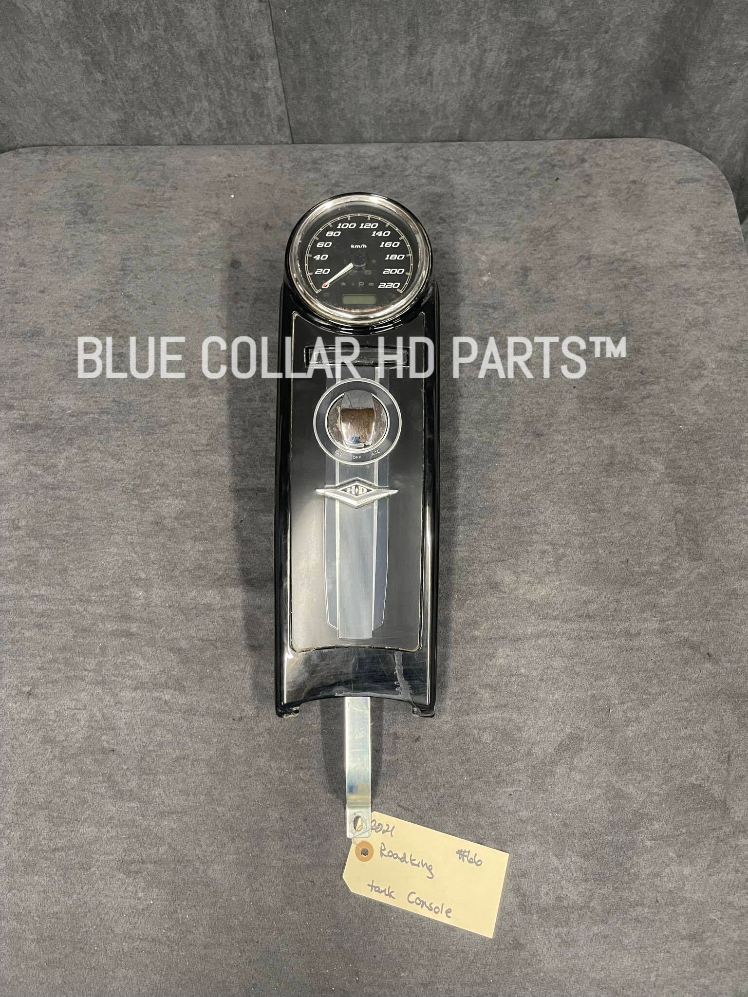 2021 Harley Davidson Road King Tank Console - Black! | Blue Collar HD Parts